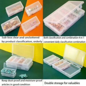 10 Pack Rectangular Plastic Storage Containers Box，Bead Organizers Box and Organizer Transparent Boxes with Hinged Lid for Storage of Small Items, Jewelry, Diamonds, DIY Art Craft Accessory