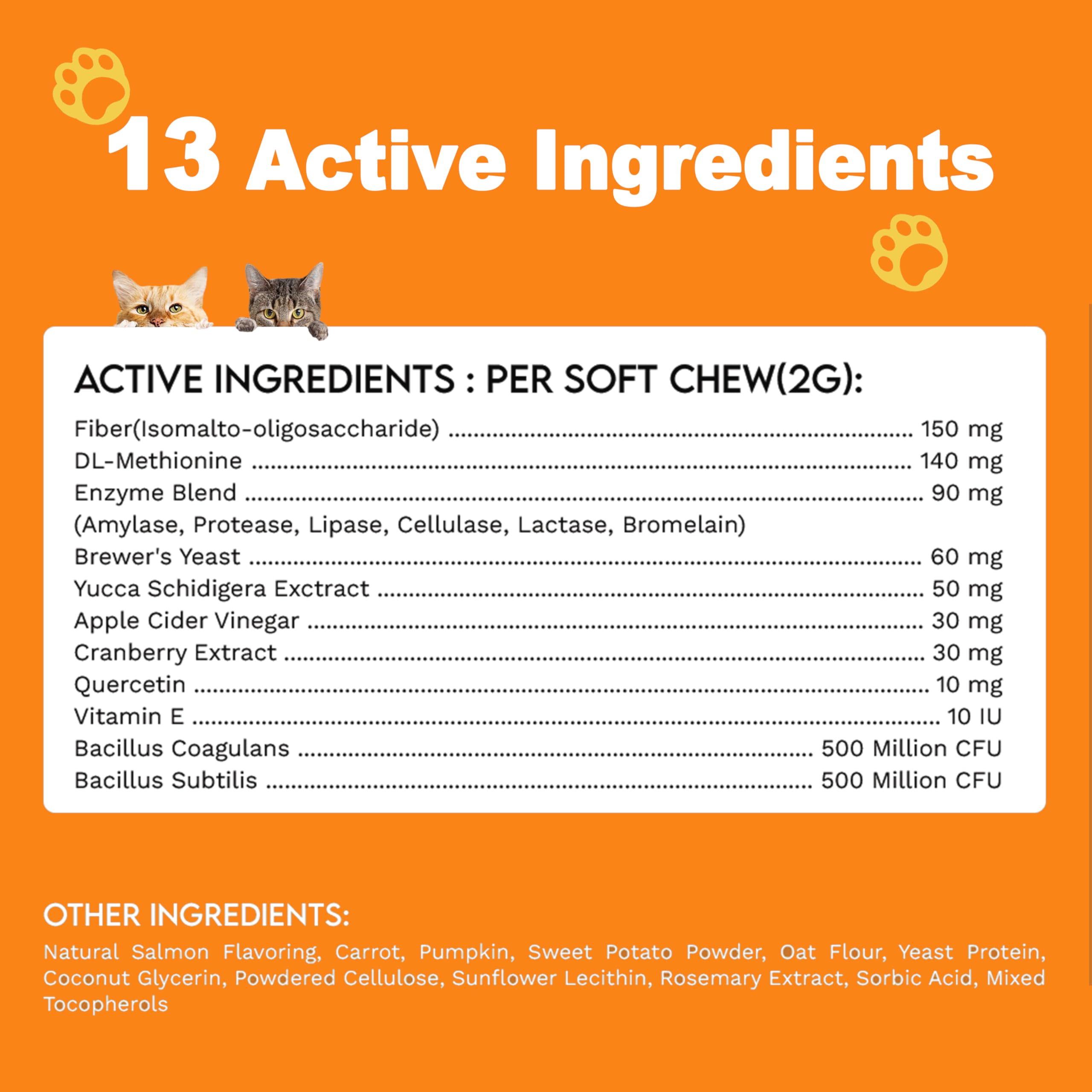 Munchy Chomps Lawn Guard Munch for Cats - Supports Urinary Tract & Gut Health - Prevents Yellow Spots on Grass - with DL-Methionine, Fiber & Probiotics (Bacon)