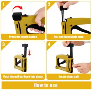 Tuntwcc Picture Frame Stapler with 2000 Refill Points, Point Drivers for Picture Framing Hand Frame Stapler Picture Framing Supplies for Artist Framing Paintings and Pictures