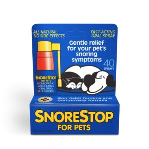 Snore Stop for Pets 40 Sprays 3 Pack I Natural Anti-Snoring Solution I Snore Relief for Dogs Cats I Stop Snoring Aid I Sleep Remedy I Help Stop Dog Snores I Anti-Snore Aid