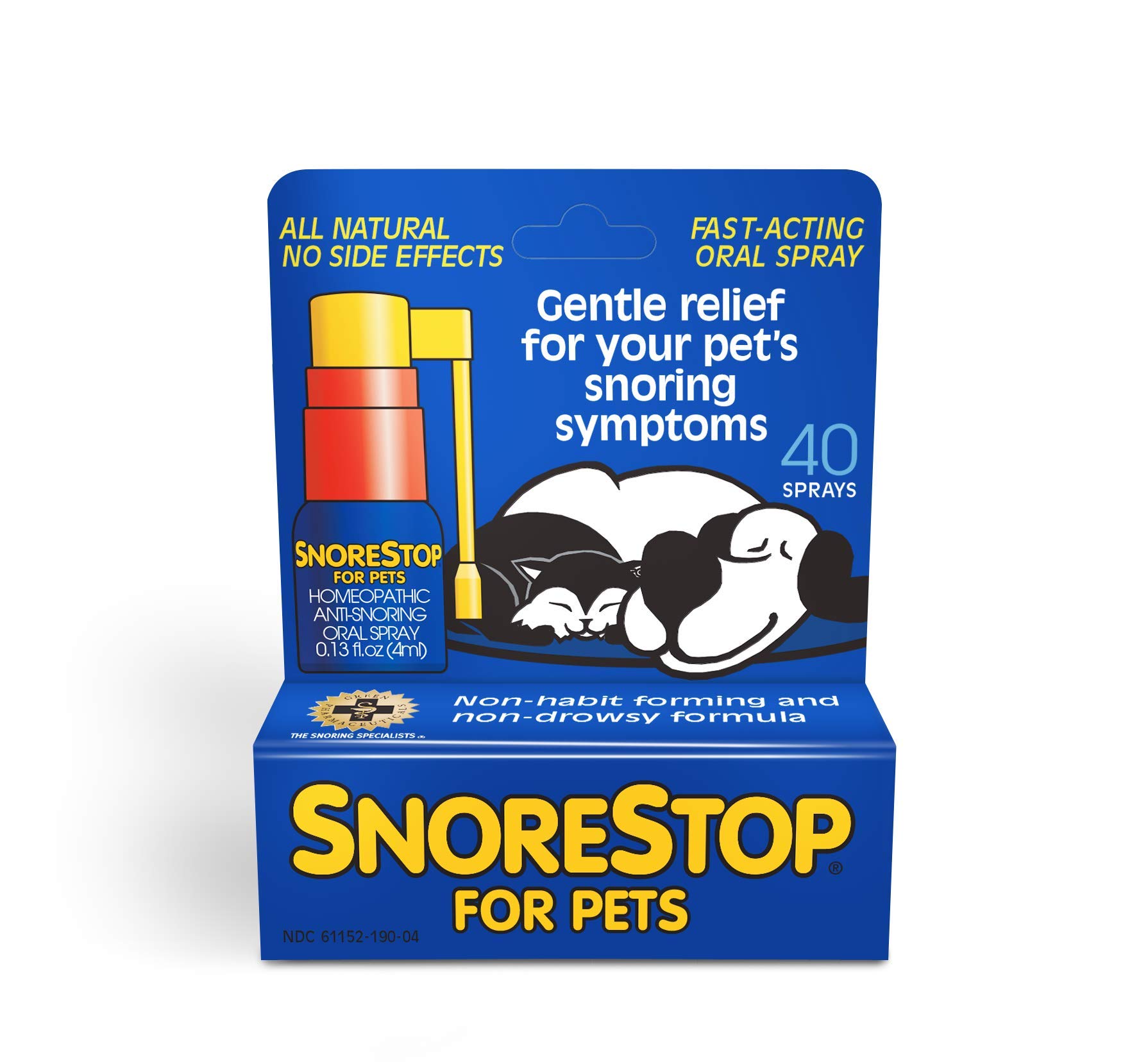 Snore Stop for Pets 40 Sprays 3 Pack I Natural Anti-Snoring Solution I Snore Relief for Dogs Cats I Stop Snoring Aid I Sleep Remedy I Help Stop Dog Snores I Anti-Snore Aid