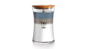 woodwick uncharted waters large hourglass trilogy candle