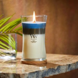 Woodwick Uncharted Waters Large Hourglass Trilogy Candle