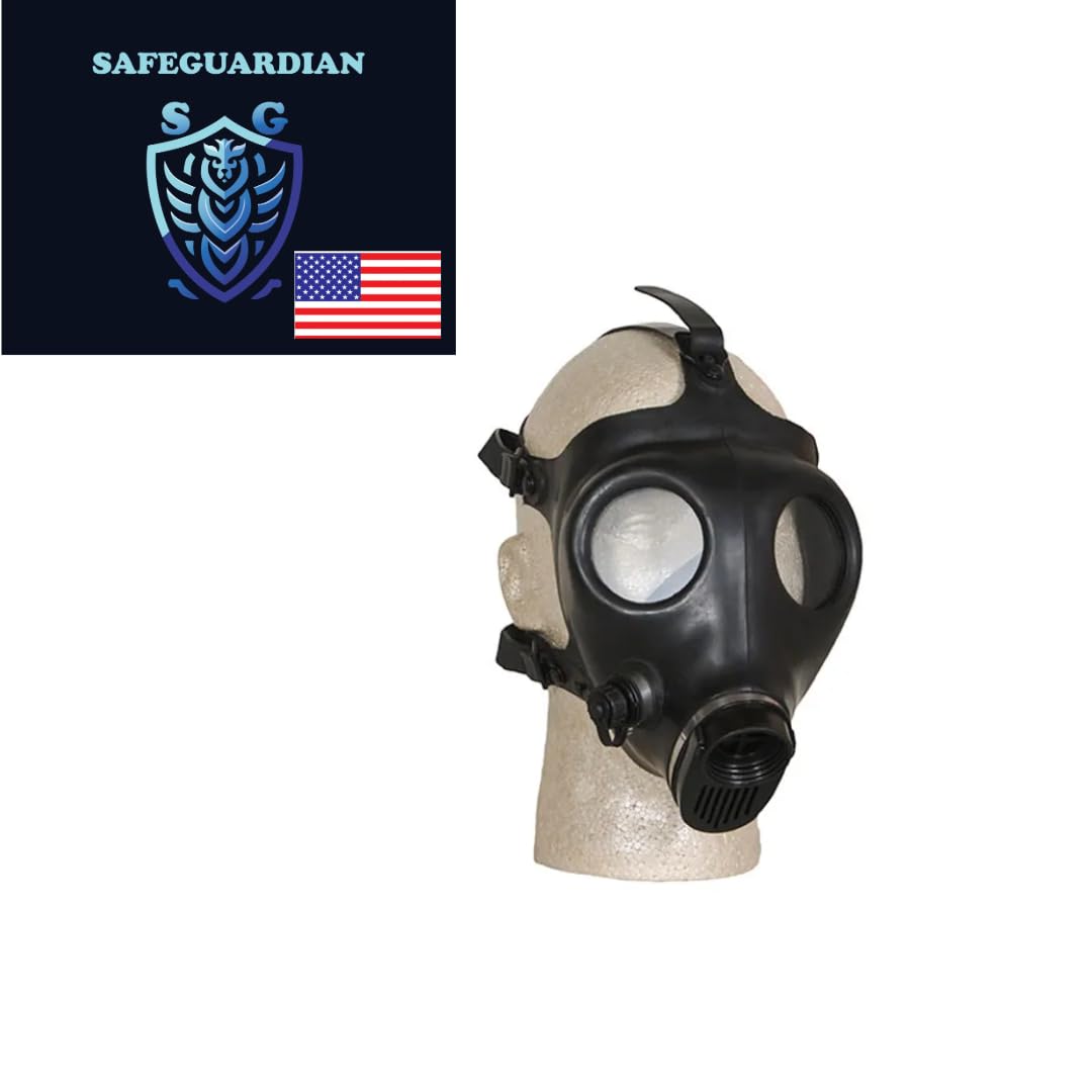 SafeGuardian Israeli GAS MASK with 40mm Premium Filter Respirator Mask, Paintball Mask, Halloween Mask, Welding, Chemical