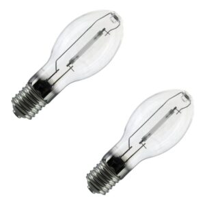 generic lu150/mog 150 watt high pressure sodium hid light bulb, mogul base (e39), 150w hps lamp - pack of 2, clear