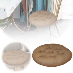 aubatece 16 inch round chair pad seat cushion,soft outdoor bistro chair cushions,round floor seat cushions for office bedroom living room patio deck furniture (brown)