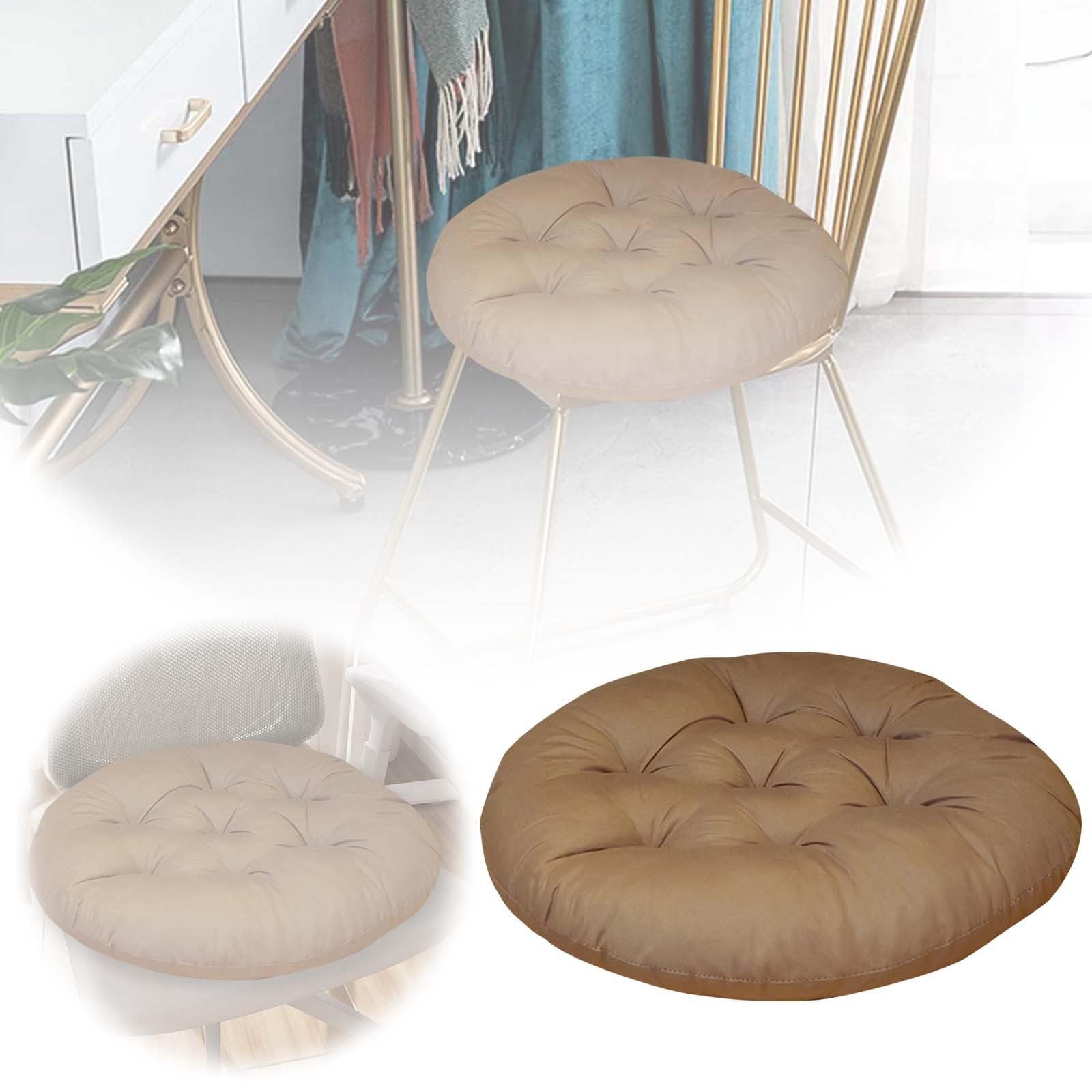 Aubatece 16 Inch Round Chair Pad Seat Cushion,Soft Outdoor Bistro Chair Cushions,Round Floor Seat Cushions for Office Bedroom Living Room Patio Deck Furniture (Brown)