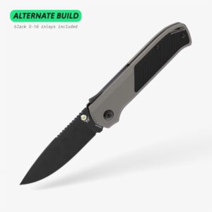 Flytanium Arcade Customizable EDC Folding Pocket Knife (Gunmetal Micarta - Black DLC Blade) – FLY-1256