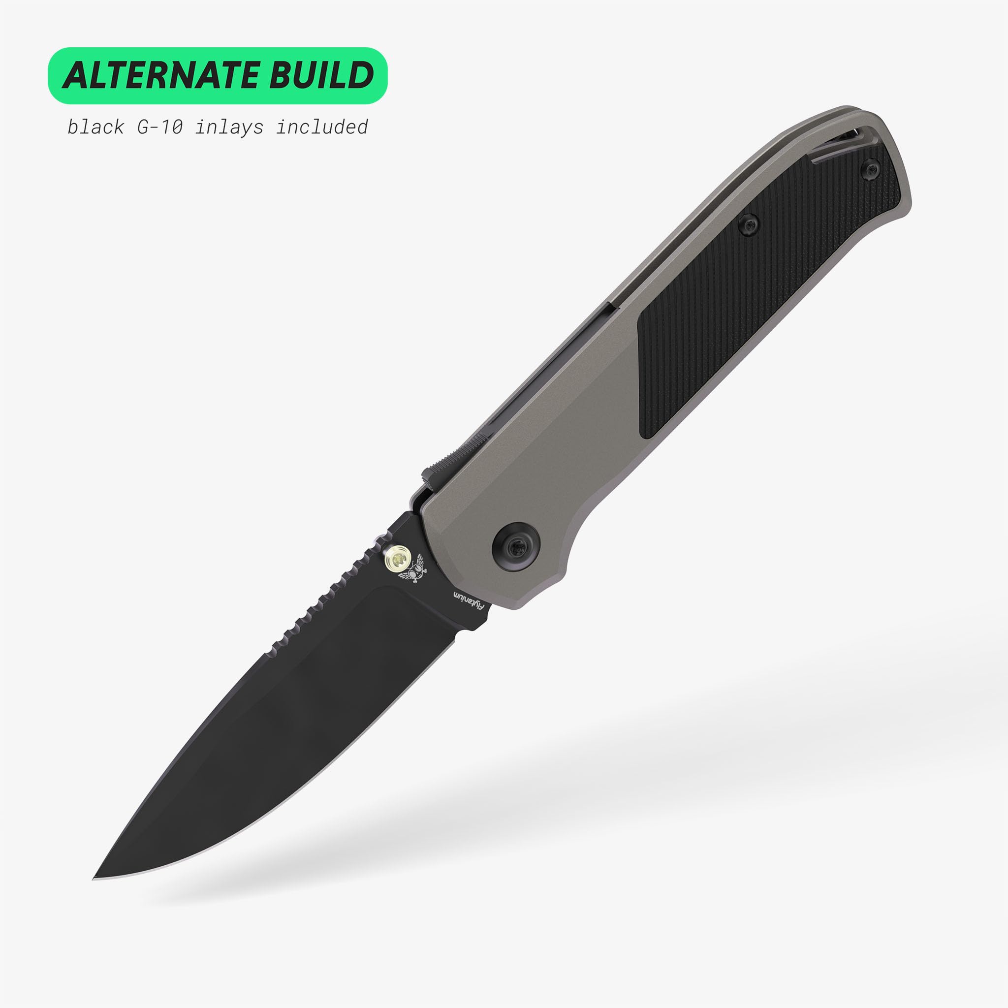 Flytanium Arcade Customizable EDC Folding Pocket Knife (Gunmetal Micarta - Black DLC Blade) – FLY-1256