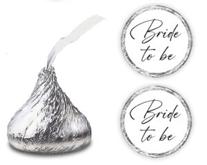 216 bride to be kisses bachelorette stickers, chocolate drops labels stickers for bachelor, bridal shower, wedding, engagement party decorations, kisses favors decor. made in usa