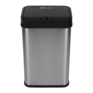 simpli-magic 79207am kitchen trash can, touchless trash can and garbage bin, 13 gallon capacity, perfect for home, kitchen, office, stainless steel