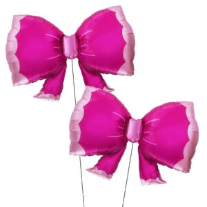 gotpass 2 pieces bow balloon bowtie pink balloon jumbo bow balloon for baby shower gender reveal birthday party decoration