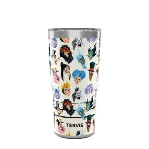 tervis traveler disney - villains portrait triple walled insulated tumbler travel cup keeps drinks cold & hot, 20oz, stainless steel