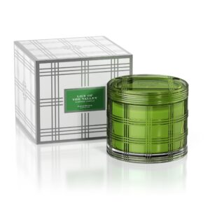 HomeWorx by Slatkin + Co. 4-Wick Lily of The Valley 18 oz. Luxe Candle with Gift Box, Premium Glass Jar Candle with Essential Oils