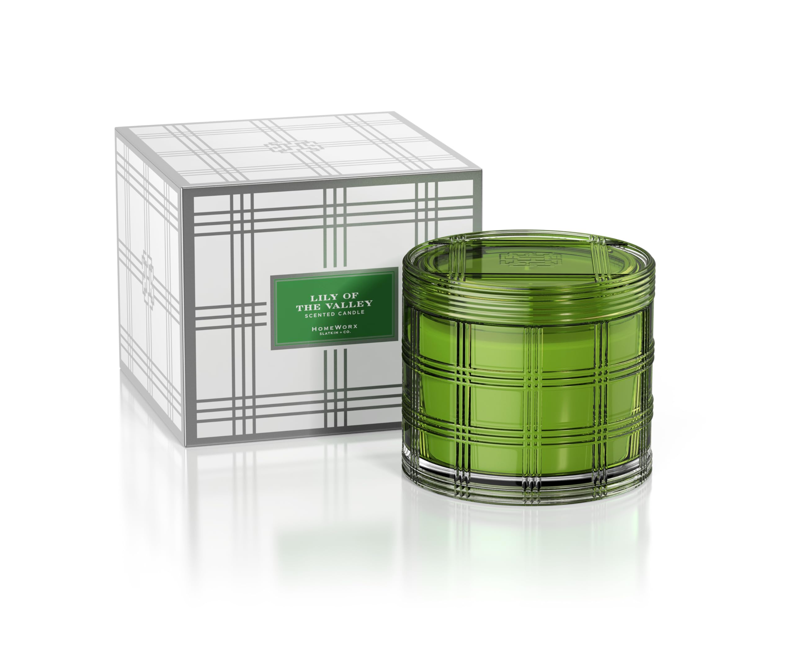 HomeWorx by Slatkin + Co. 4-Wick Lily of The Valley 18 oz. Luxe Candle with Gift Box, Premium Glass Jar Candle with Essential Oils