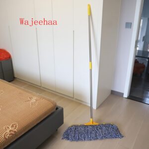 Wajeehaa Commercial Mops for Floor Cleaning, Wet Mop Heavy Duty Cotton Mop with 61" Stainless Steel Handle, 2 Packs