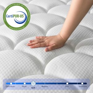 NiSleep Twin Mattress, 10 Inch Pillow Top Mattress in a Box, Medium Firm Fiberglass-Free, Soft Breathable Pressure Relief Memory Foam Hybrid Pocket Innerspring Bed, CertiPUR-US Certified