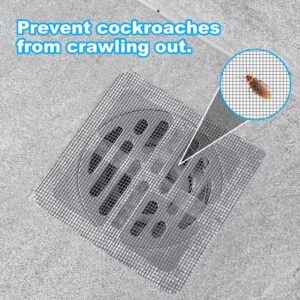 60 Pcs 4" X 4" Disposable Shower Drain Hair Catcher, Bathroom Drain Hair Catcher,Drain Mesh Cover, Drain Mesh Strainer. Suitable for bathrooms, Laundry Rooms, bathtubs, Kitchens, Sinks