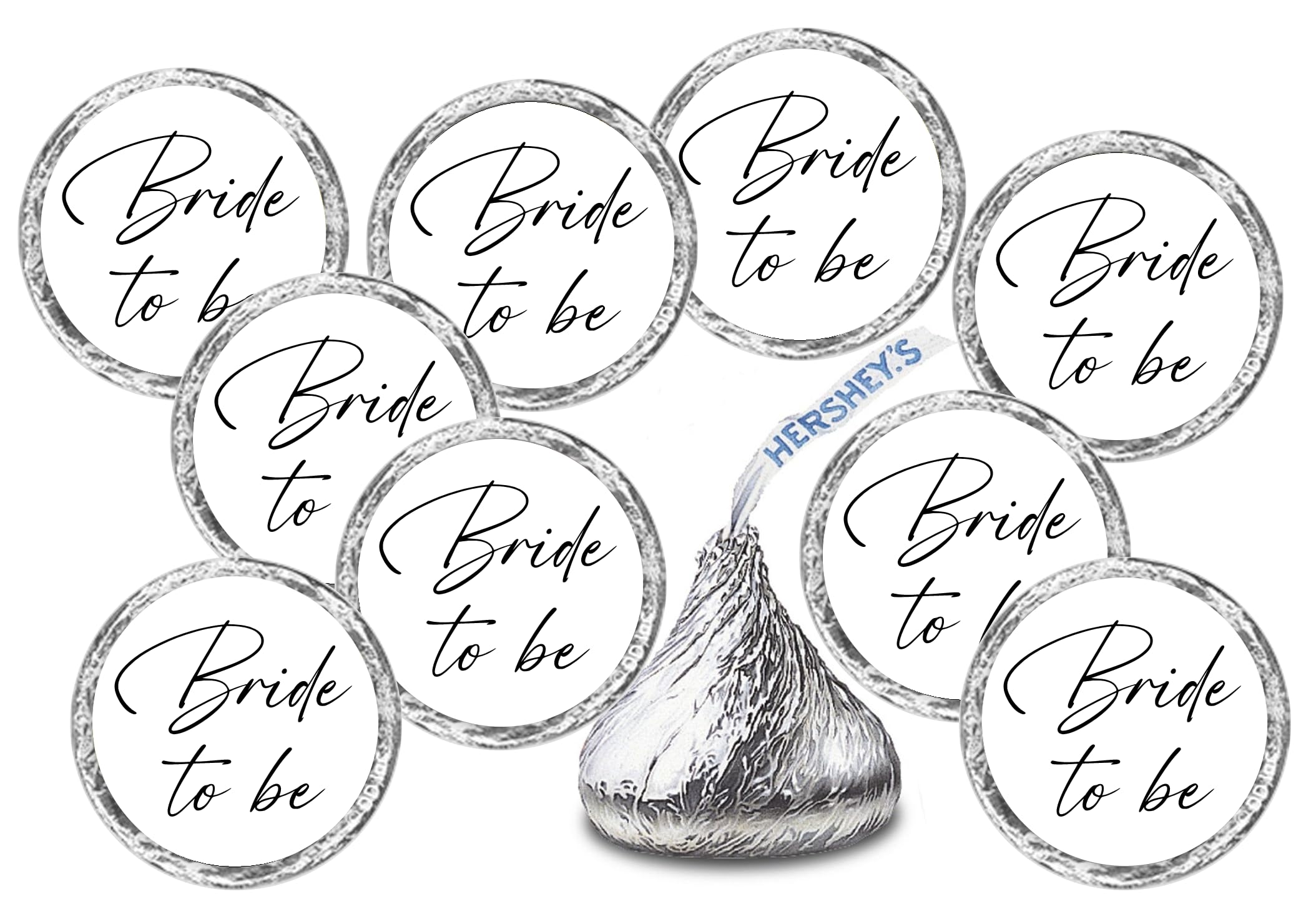 216 Bride to Be Kisses Bachelorette Stickers, Chocolate Drops Labels Stickers for Bachelor, Bridal Shower, Wedding, Engagement Party Decorations, Kisses Favors Decor. Made in USA