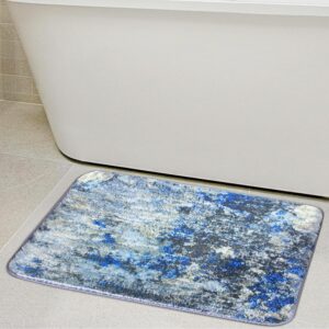 giant floor scatter area rug - 36" x 24" bathroom rugs non slip washable throw rugs - perfect as indoor kitchen mats, door mats, living room rugs, bathroom mat & more! | rubber backed rugs (kyoto)