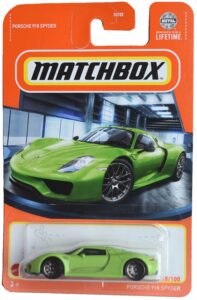 matchbox porsche 918 spyder, green 45/100, hvl61