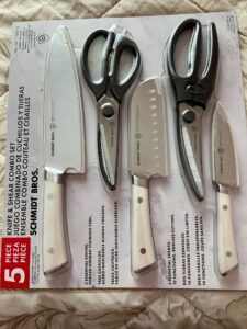 schmidt bros 5 ppiece knife and shear combo set white, art 1759378