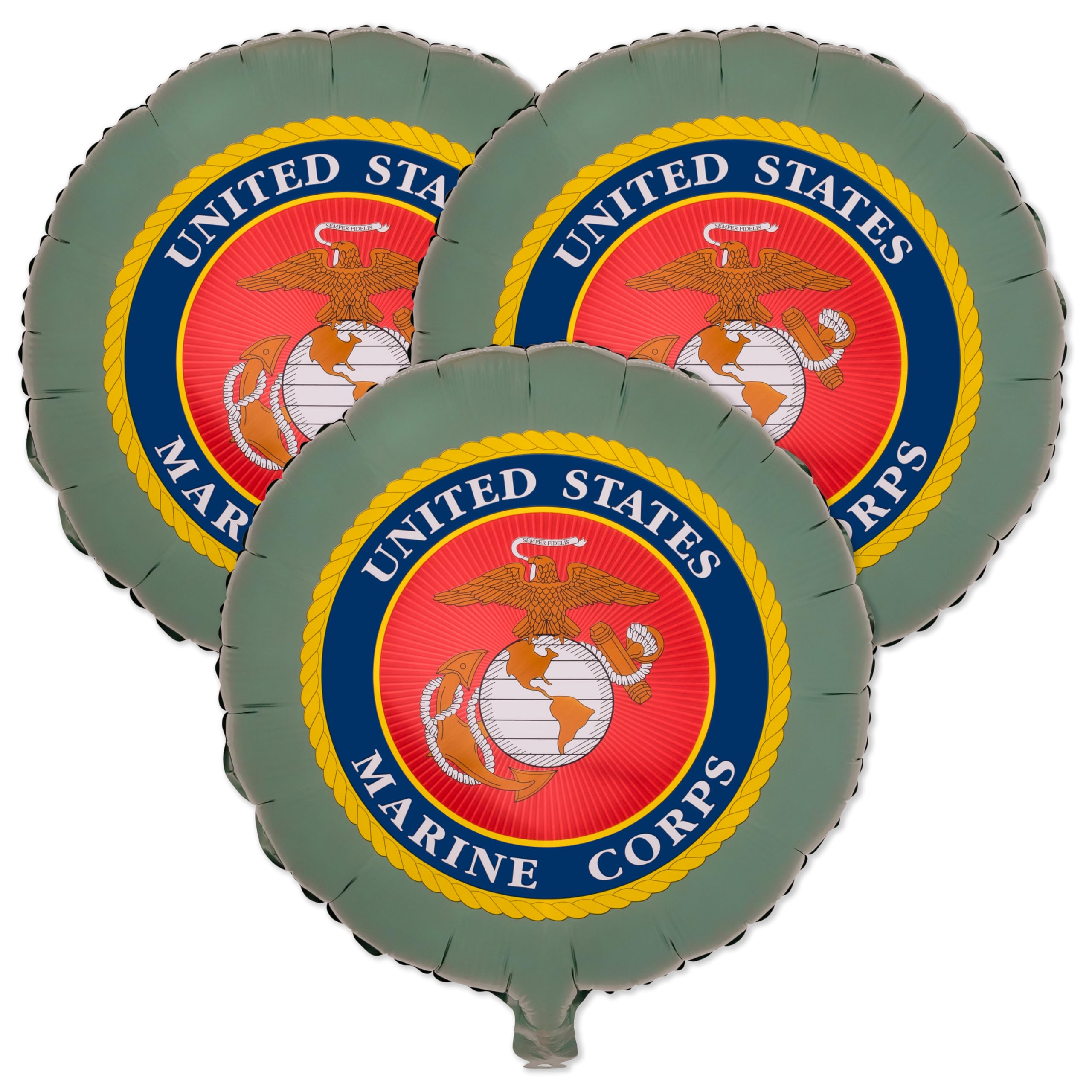 U.S. Marines Official Seal Balloons (3 Pcs.)! 3 Mylar Balloons featuring the Marines Emblem! Great for your Marines’ Birthday, Homecoming, Graduation & More. by Havercamp