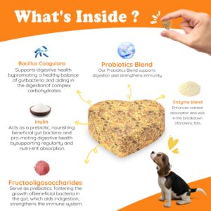 Munchy Chomps Probiotics Chews for Dogs - Gut Health & Digestion Support with PreforPro & Bacillus Subtilis - Promotes Bowel Regularity & Immune Strength (Chicken)