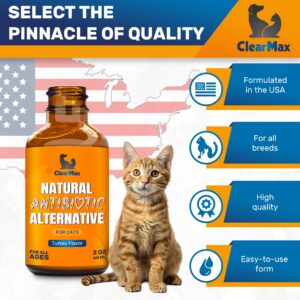 Cat Antibiotic ◆ Antibiotics for Cats ◆ Natural Antibiotics for Cats with Turkey Flavor ◆ Cat Antibiotics ◆ Antibiotic for Cats ◆ Pet Antibiotic ◆ 2 Oz