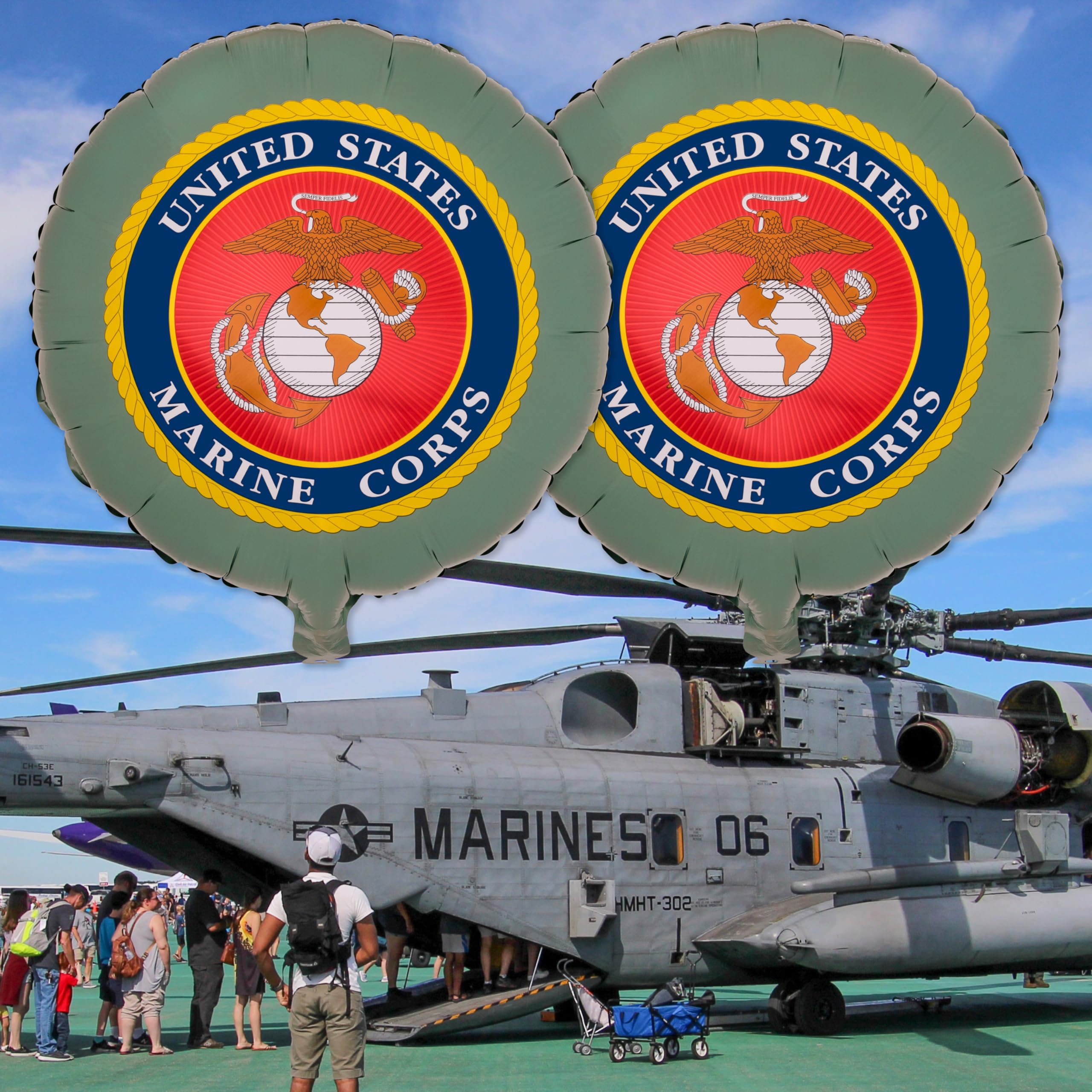 U.S. Marines Official Seal Balloons (3 Pcs.)! 3 Mylar Balloons featuring the Marines Emblem! Great for your Marines’ Birthday, Homecoming, Graduation & More. by Havercamp