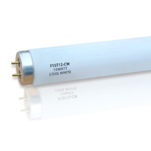 (4pack) f15t12-cw 15w t12 cool white 18" fluorescent light bulb,replace g e,sylvania 21532,philips lamp light bulb,4100k cool white, medium bi-pin g13 base