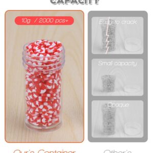 Embroidery Diamond Painting Storage Container, 49 PCS Mini Clear Beads Organizer Boxes and Portable Plastic Container Jars with Screw Lids for Diamond Art, Nail Accessories, and Seeds