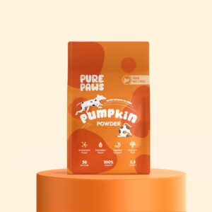 Pure Paws Organic Pumpkin Powder for Dogs, Puppies, Cats, and Kittens: Your Pet's Essential Digestive Supplement 7.5oz