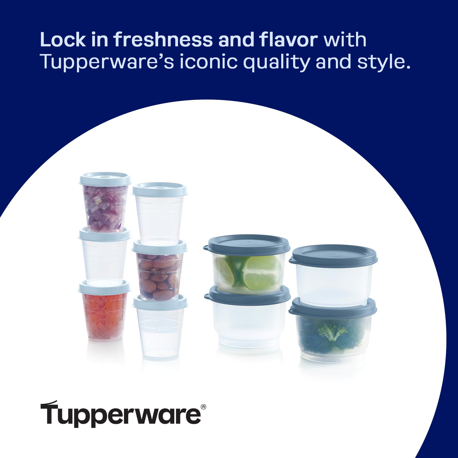 Tupperware Super Snack - 10 Container Food Storage Set - Dishwasher Safe & BPA Free