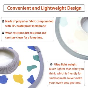 Konnfeir Cat Cone Collar 2pcs Adjustable Protective Collar for Pet Cat Recovery Collar Wound Healing (A-Milk, S+M)