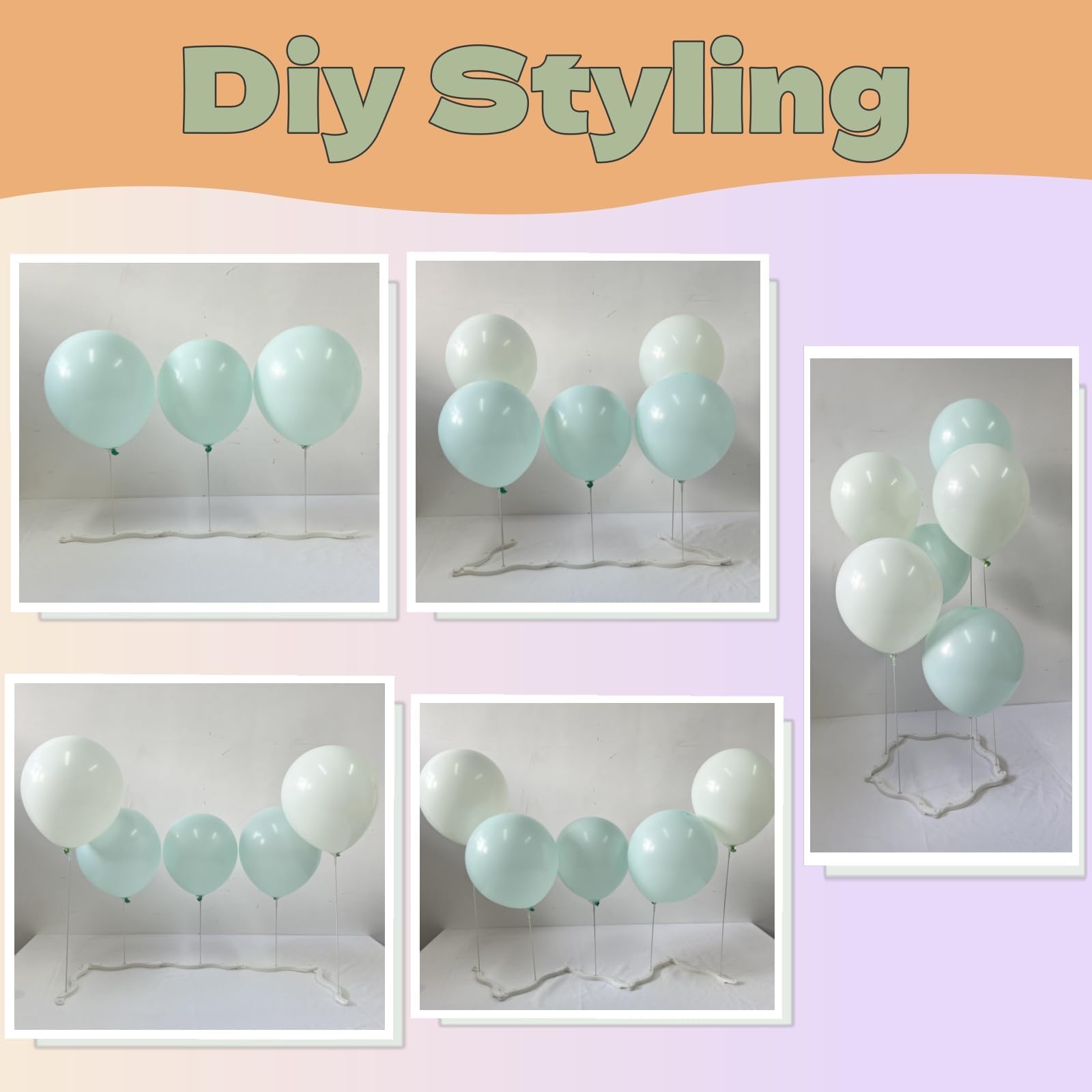 Balloon Stand Kit for Table, 2 Sets DIY Different Shapes Balloon Sticks, Balloon Holder for Weddings, Baby Showers, Graduations, Christmas, Birthdays Balloon Centerpieces for Tables Decorations