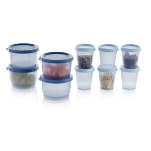 tupperware super snack - 10 container food storage set - dishwasher safe & bpa free