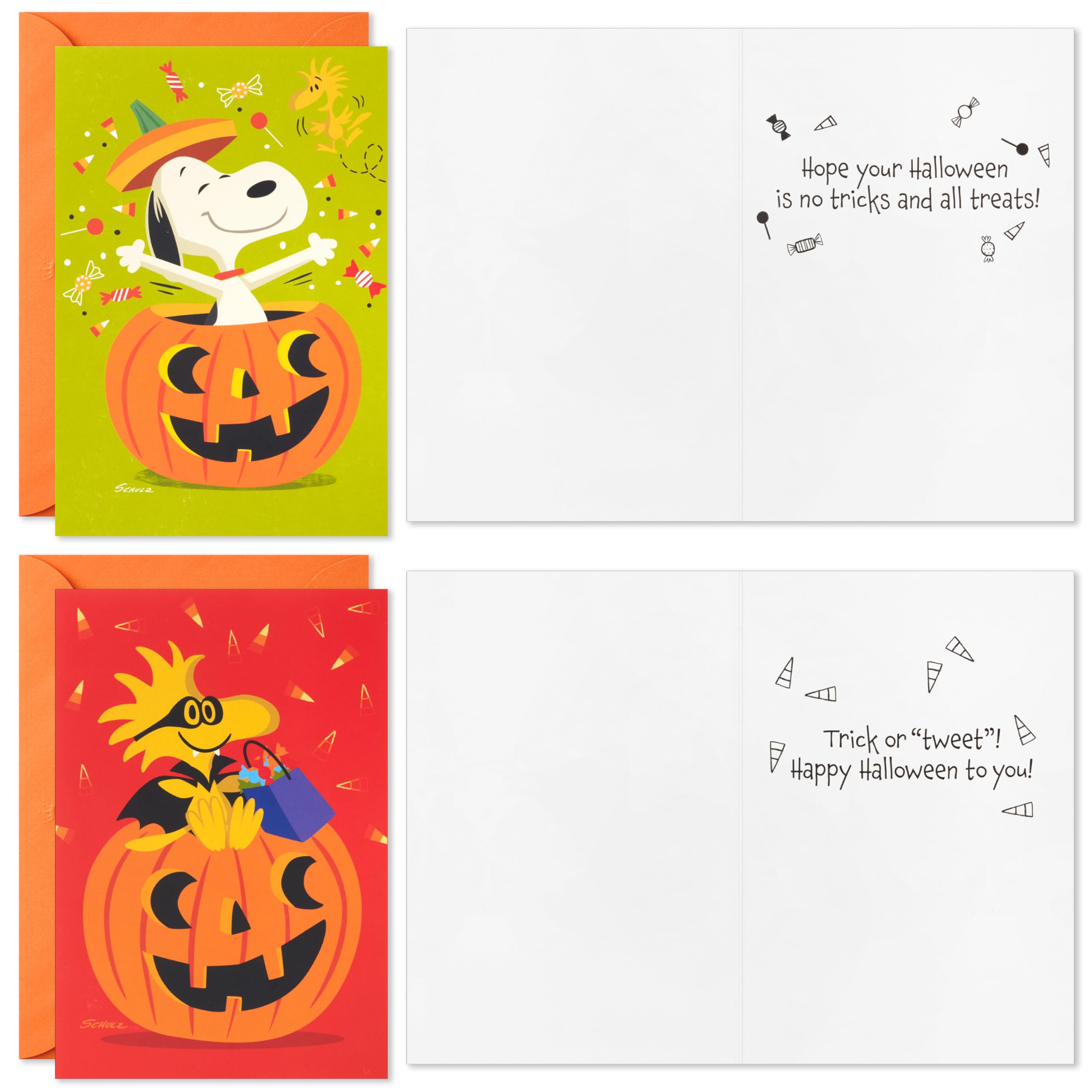 Hallmark Peanuts Halloween Card Assortment (24 Cards with Envelopes)