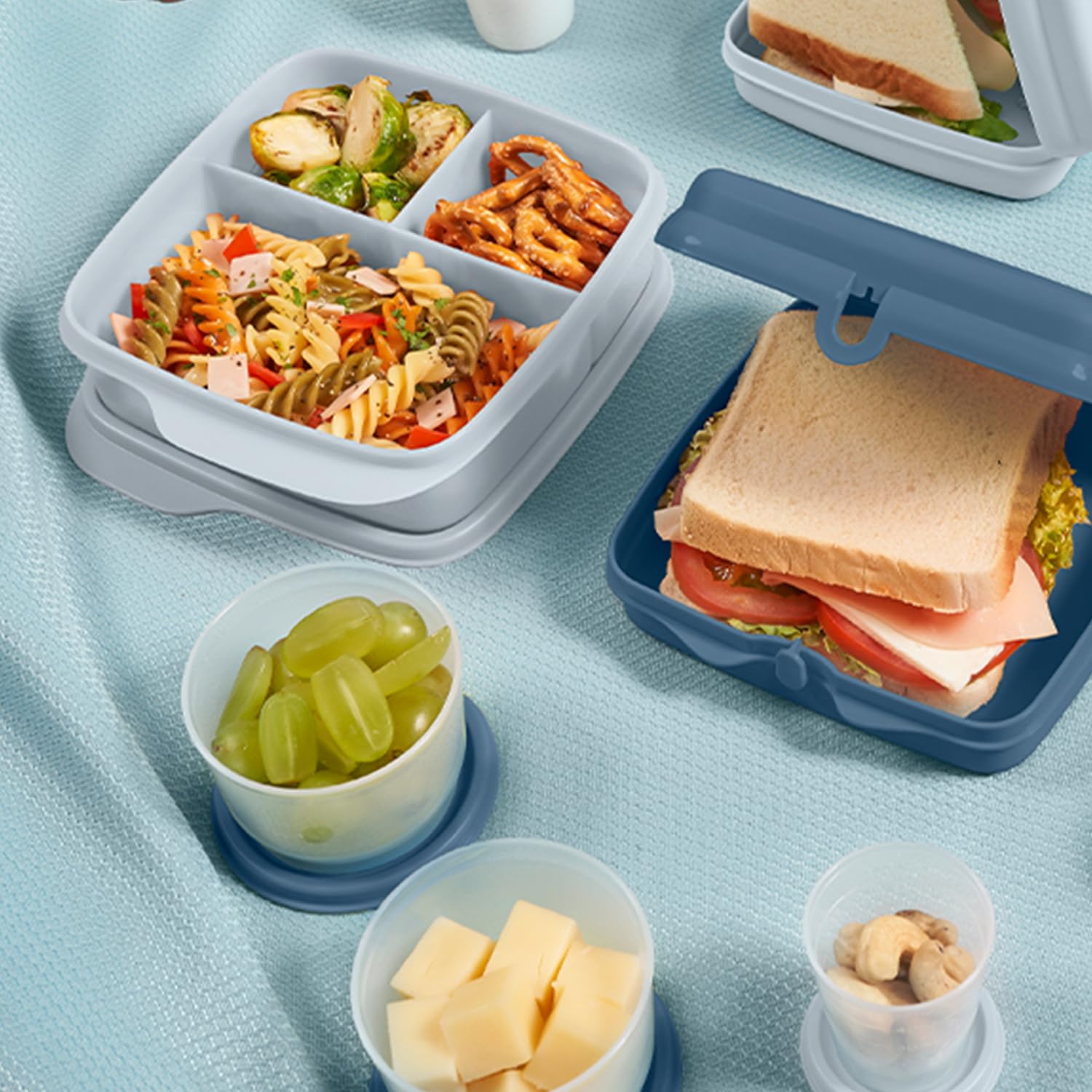 Tupperware Sandwich Keeper 2-Container Set - Dishwasher Safe & BPA Free Container (2 Hinged Containers)