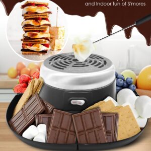 Smores Maker Tabletop Indoor Kit Smores Kit Flameless Electric S'mores Maker Marshmallow Roaster, Movie Night Supplies Housewarming Christmas Gifts 120V