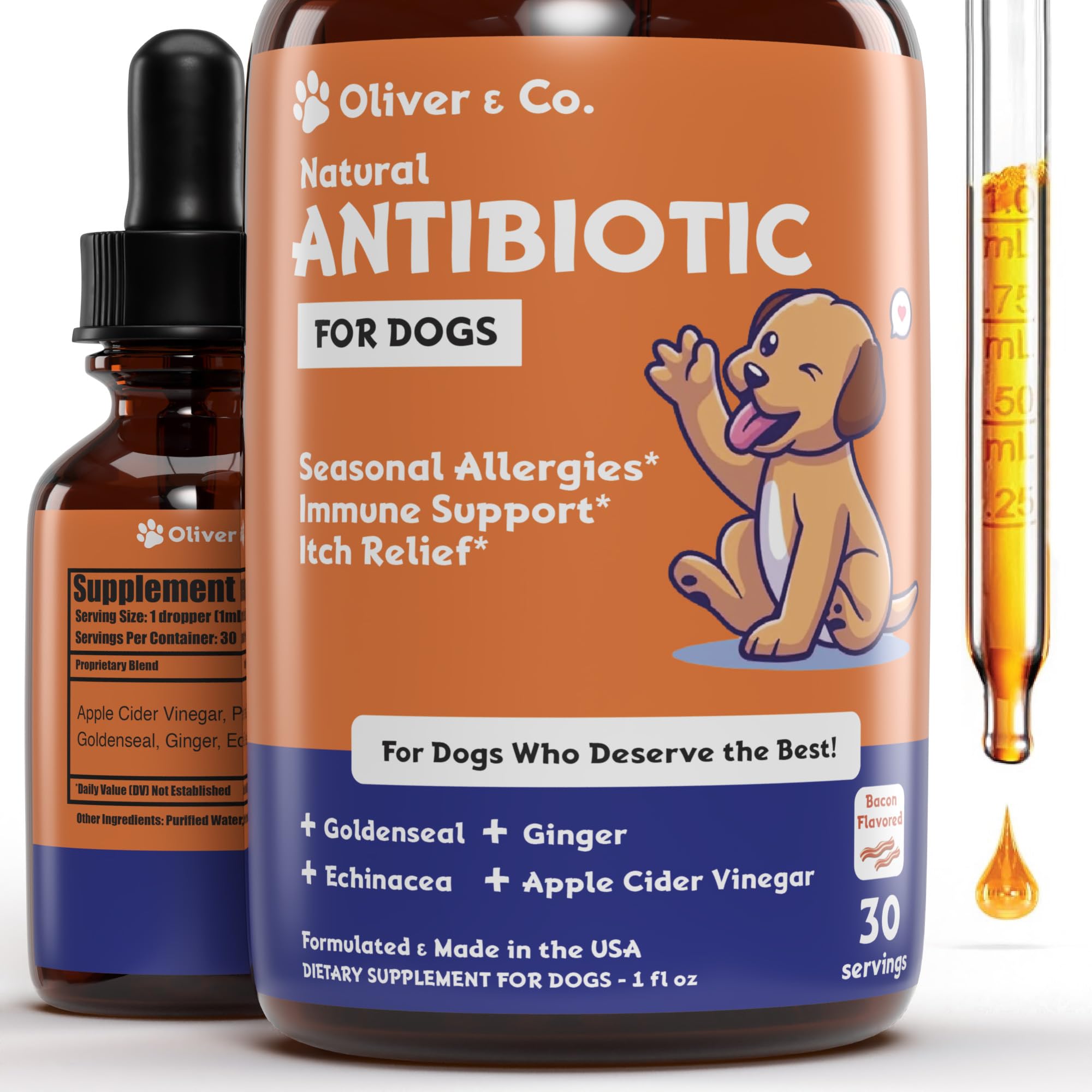 Natural Antibiotics for Dogs - Dog Antibiotics - Dog Itch Relief - Yeast Infection Treatment for Dogs - Dog Antibiotic - Dog Ear Infection Treatment - Pet Antibiotics - Antibiotic for Dogs - 1 oz