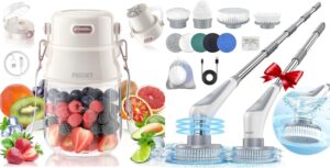 electric spin scrubber + portable blender cup