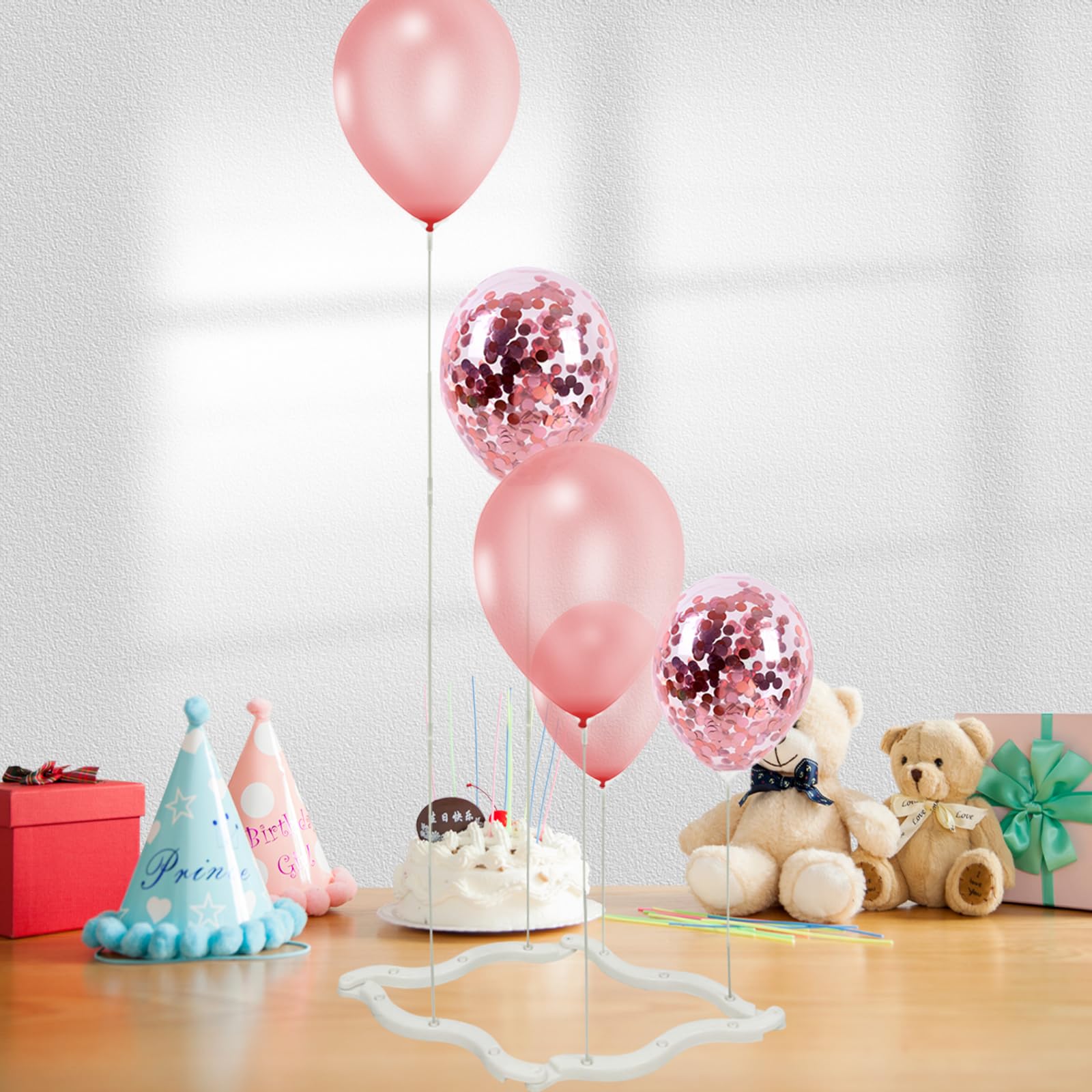 Balloon Stand Kit for Table, 2 Sets DIY Different Shapes Balloon Sticks, Balloon Holder for Weddings, Baby Showers, Graduations, Christmas, Birthdays Balloon Centerpieces for Tables Decorations