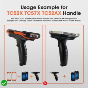 TC52X Scan Trigger Handle for Zebra TC52X TC57X TC52AX TC520L Handheld Barcode Scanner Mobile Computer, Must be Used with TC5X Series (SG-TC5X-EXO1-01) Protective Case