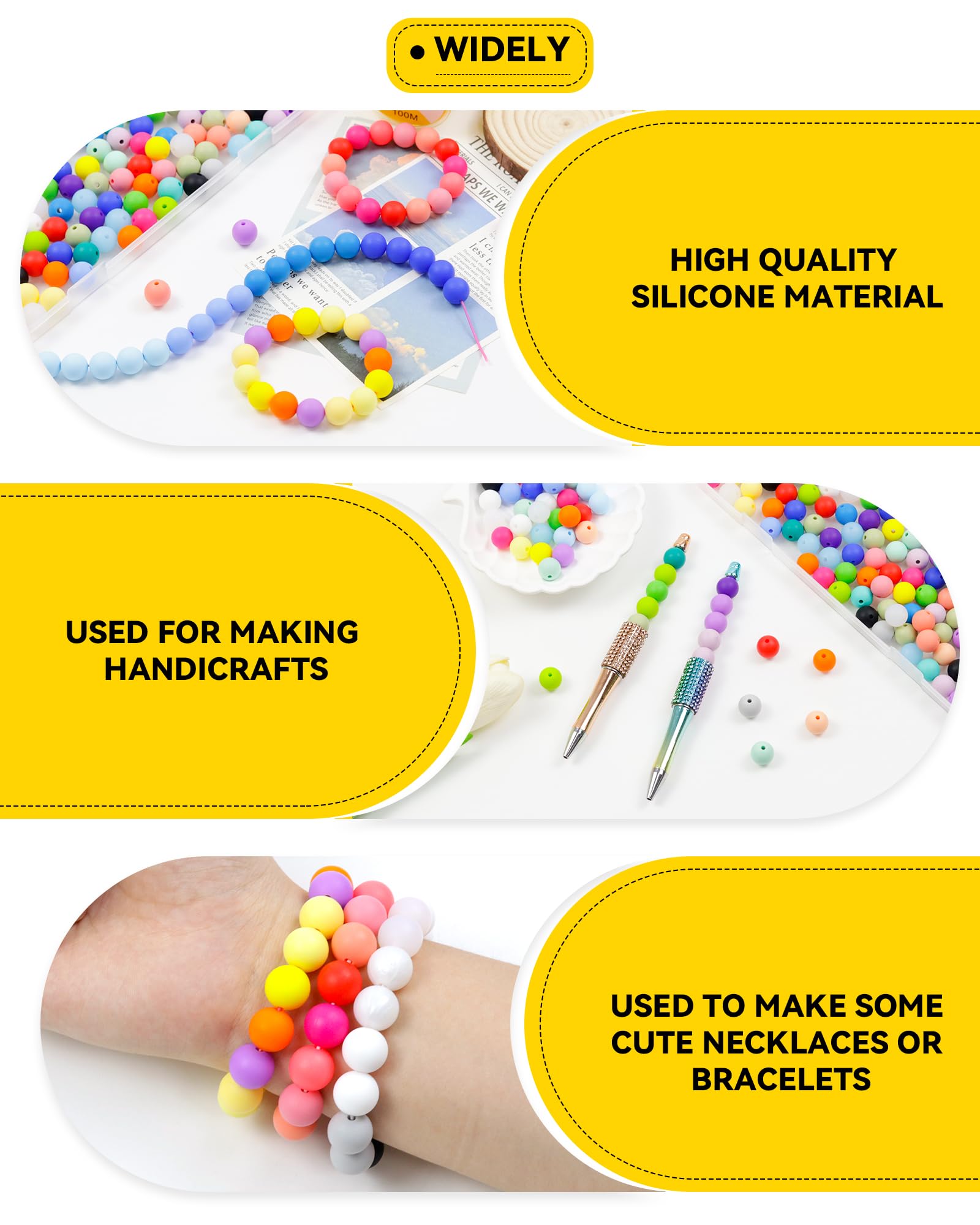 180PCS FIVEIZERO Silicone Beads, 30 Colors 12mm Silicone Beads Focal Beads Rubber Round Beads Mixed Color Silicone Lentil Beads Bulk for DIY and Keychain Accessories Silicone Beads Crafts Making