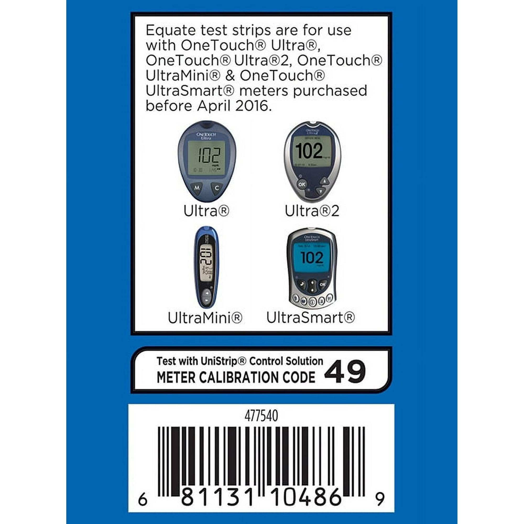 Equate Diabetic Blood Sugar Test Strips - 50ct (Pack of 1) - Accurate Glucose Testing for Diabetes Control, Boxed by Fusion Shop Store