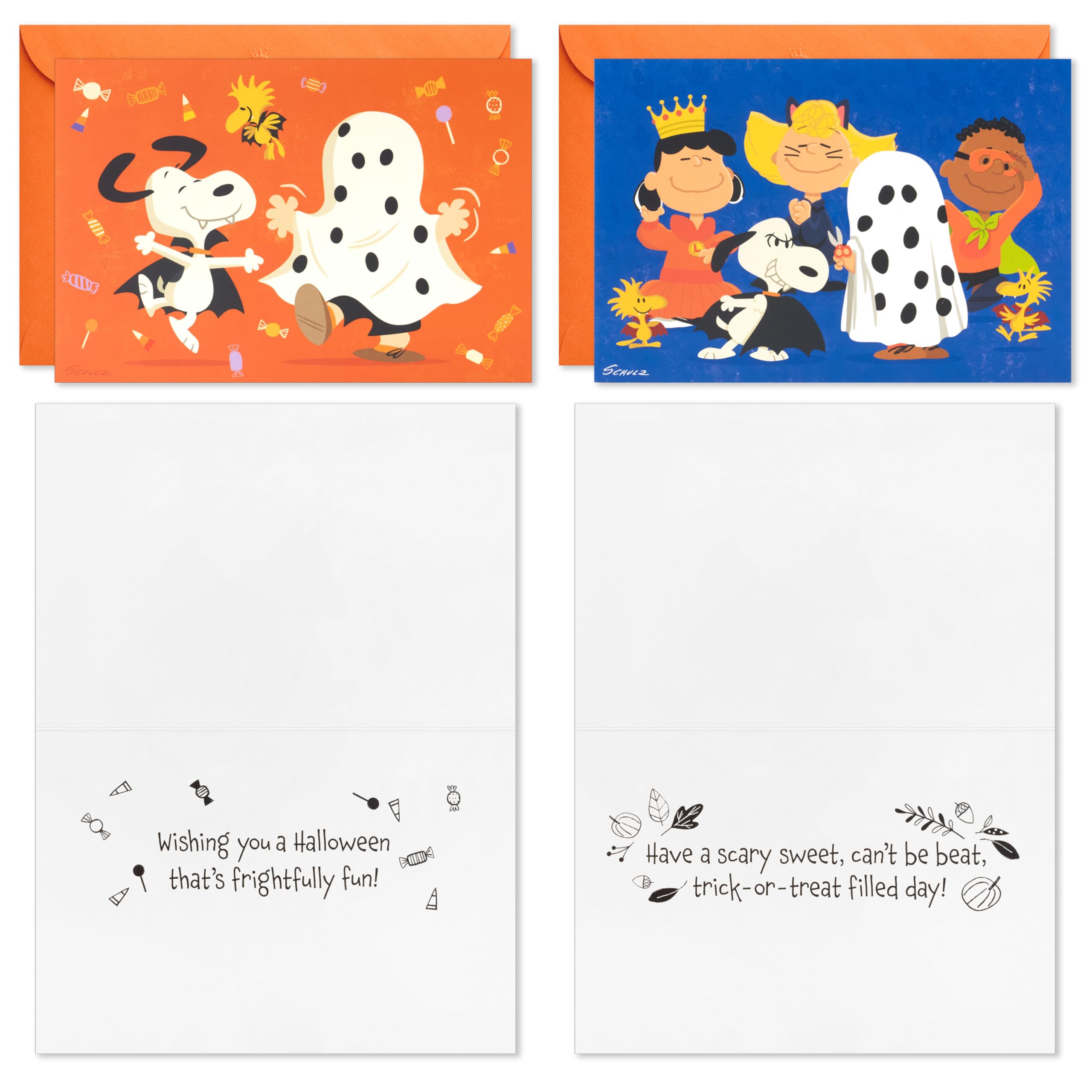 Hallmark Peanuts Halloween Card Assortment (24 Cards with Envelopes)