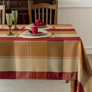 losivishe fall plaid tablecloth for thanksgiving, 60x84 inches checkered style table cloth holiday family gathering rectangle table cover - spillproof & waterproof - ideal for indoor & outdoor use