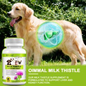 Milk Thistle for Dogs - 180 Chewable Tablets - Canine Liver and Kidney Support Supplement for Dogs - Detox for Dogs - Liver Supplement for Dogs