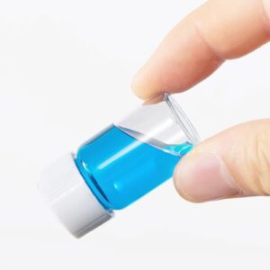 BKMAMLAB 5ml Clear Glass Vial 20pcs with white Screw cap and inner plug 20pcs, leak-proof Glass Bottle Sealed Sample Vials